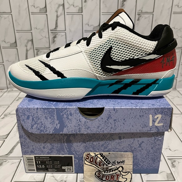 Nike | Shoes | New Nike Ja Reverse Scratch Basketball Shoes White Turbo ...